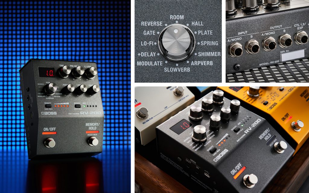 New BOSS 200 Series Pedal with 12 Premium Reverb Types, Class-Leading ...