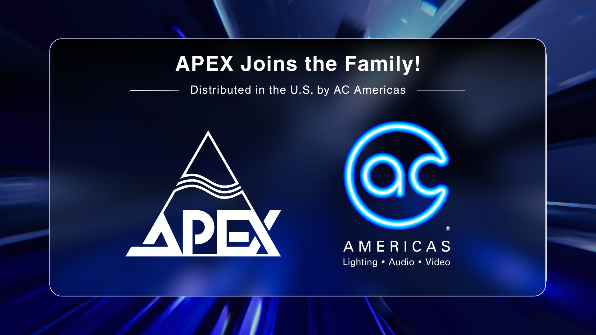 APEX and AC Americas Announce Distribution Partnership for U.S. Market • Technologies for ...